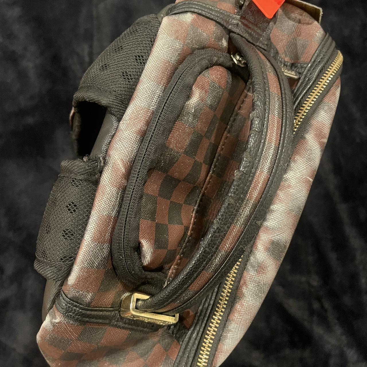 Used Sprayground Louis Vuitton Pattern Backpack... - Depop