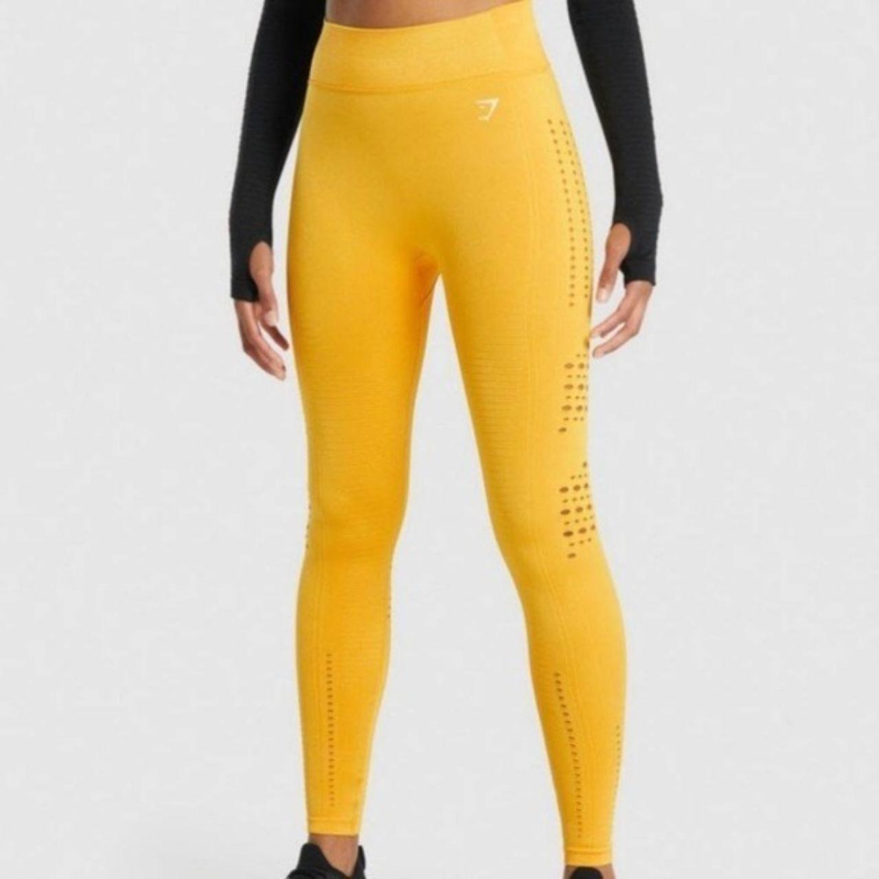 Gymshark Women's Yellow Leggings | Depop