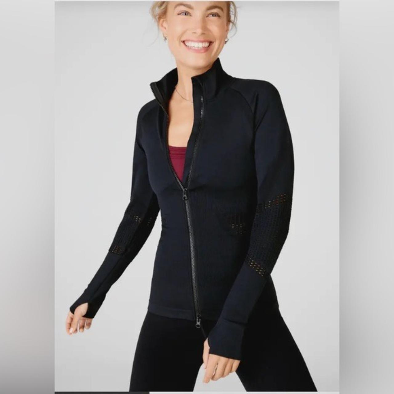 Fabletics Seamless Stretch Zip Up Jacket in... - Depop