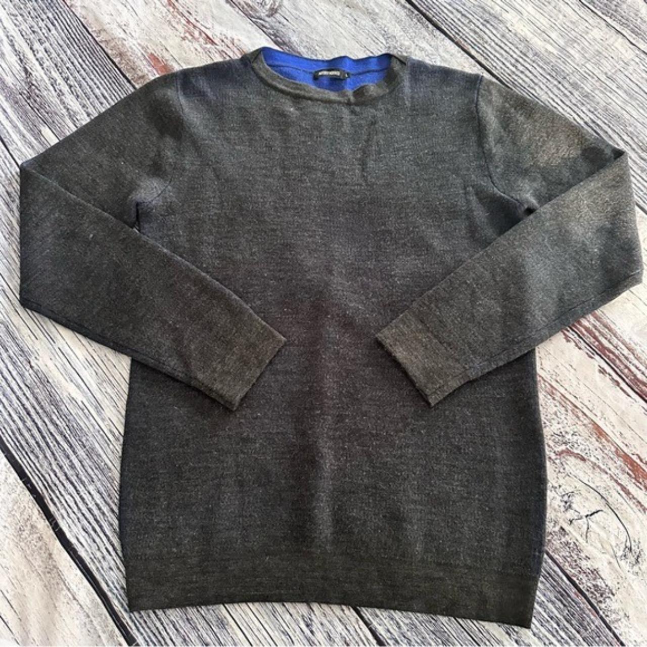 Antony Morato Gray/Blue Wool Blend Sweater Men’s... - Depop