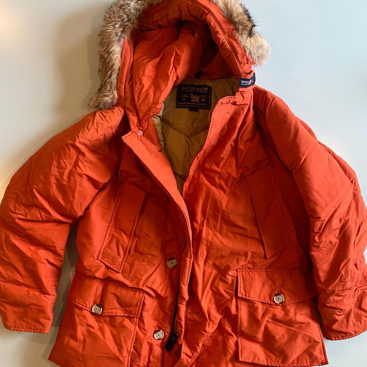 Here she is! Rare Woolrich burnt orange parka. Not... - Depop