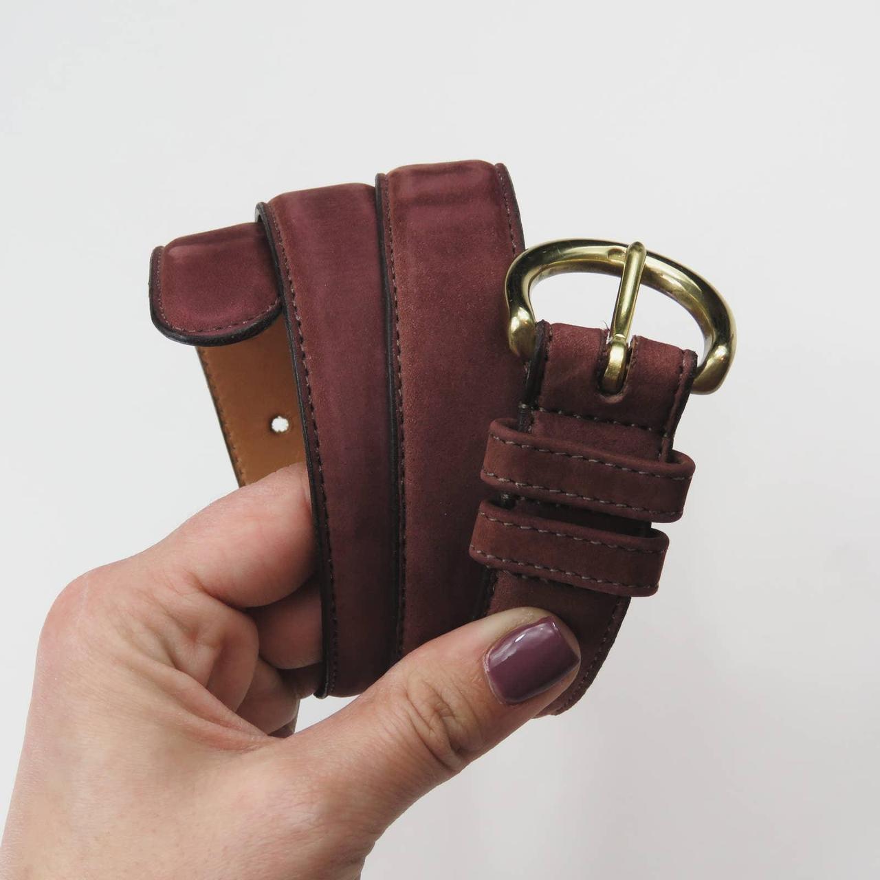 Circa 1990s Vintage COACH Leather Belt. Brick Red /... - Depop