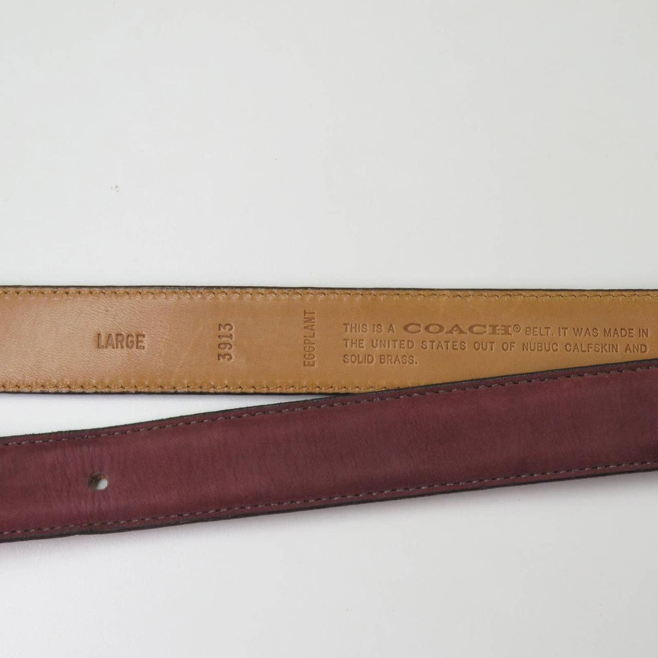 Circa 1990s Vintage COACH Leather Belt. Brick Red /... - Depop