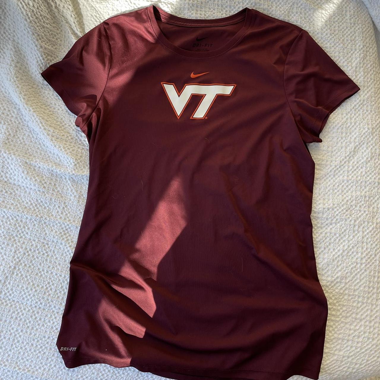 NIKE DRI FIT VIRGINIA TECH ATHLETIC SHIRT Size L 📦... - Depop
