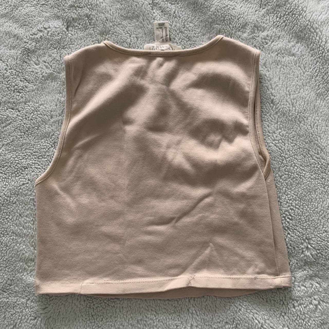 Forever 21 basic beige tank top Size small, bought... - Depop