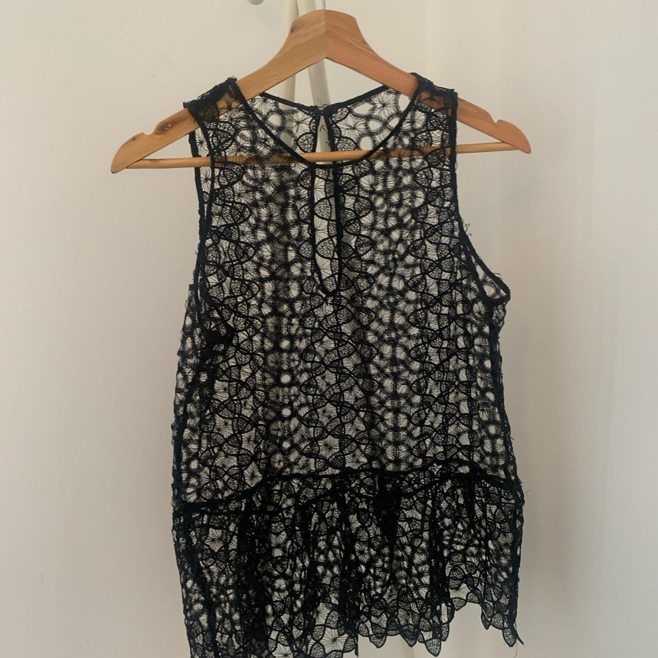 Women’s Black Gothic Lace See-Through/Transparent... - Depop