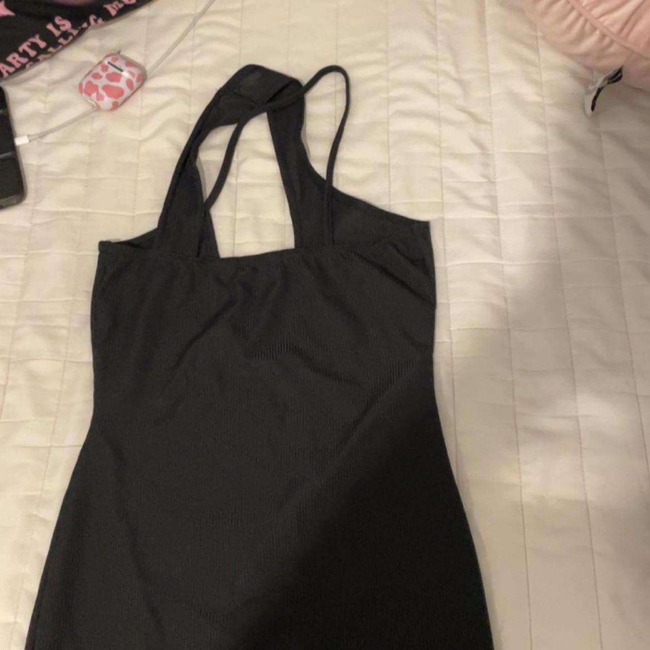 PrettyLittleThing Women's Black Dress | Depop