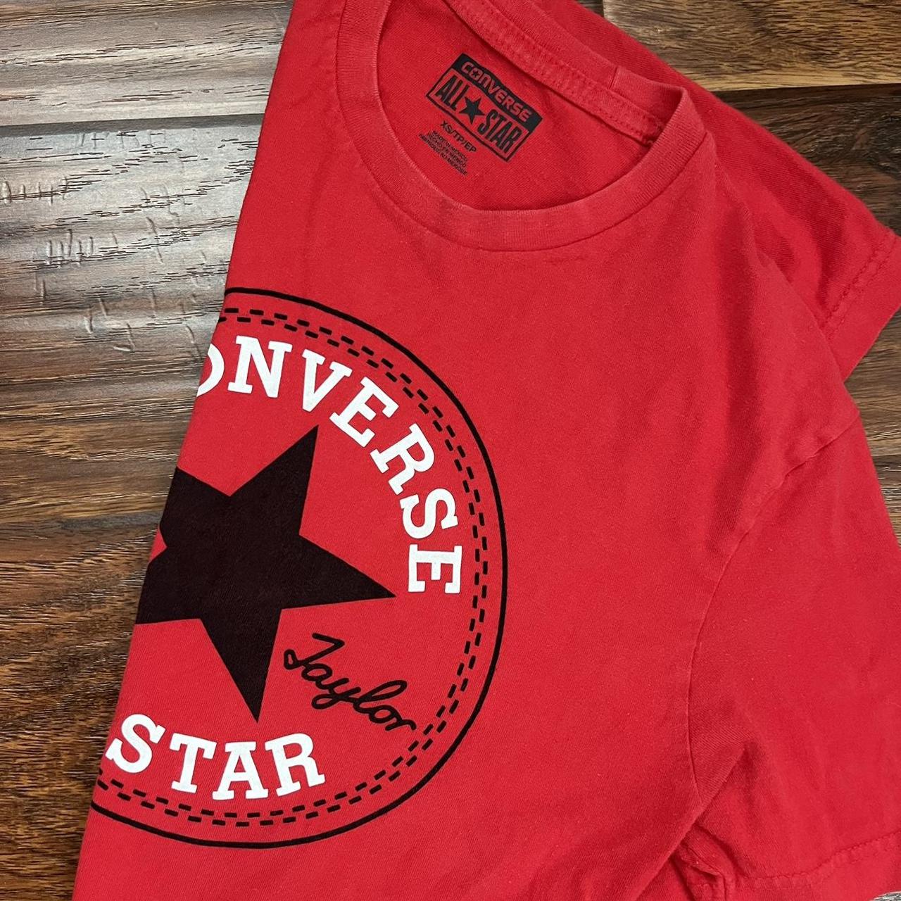 Converse Women's Red T-shirt | Depop