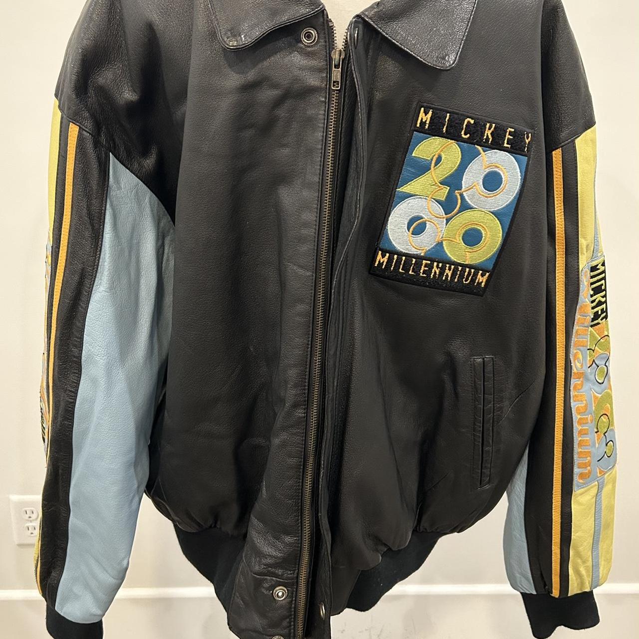 Disney Millennium Mickey Mouse leather jacket. Black | Depop Disney Millennium Mickey Mouse leather jacket. Black | Depop