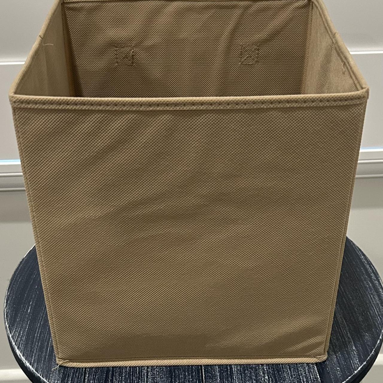 Set of 4 fabric storage cubes- tan. Have a handle on... - Depop