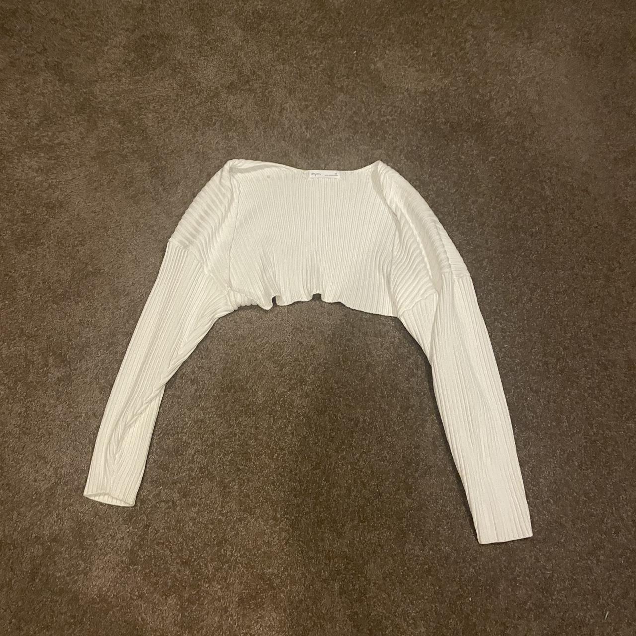 white shrug from supré size on tag- one size would... - Depop
