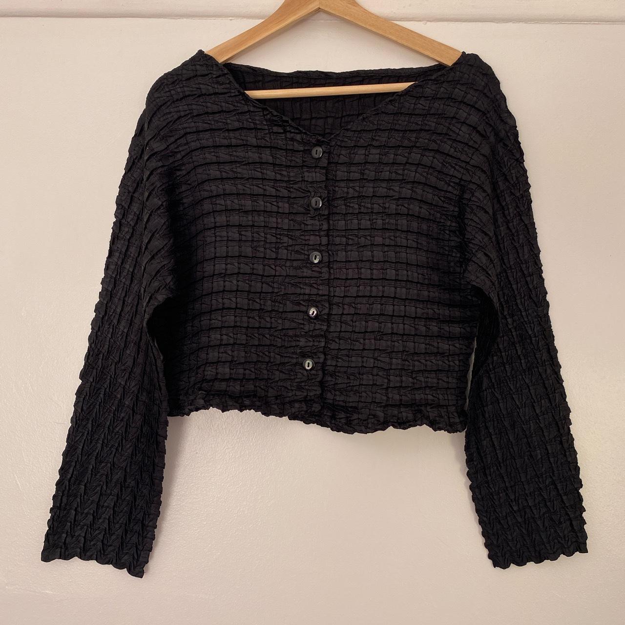 Vintage 90s perma pleat popcorn blouse Can be worn... - Depop
