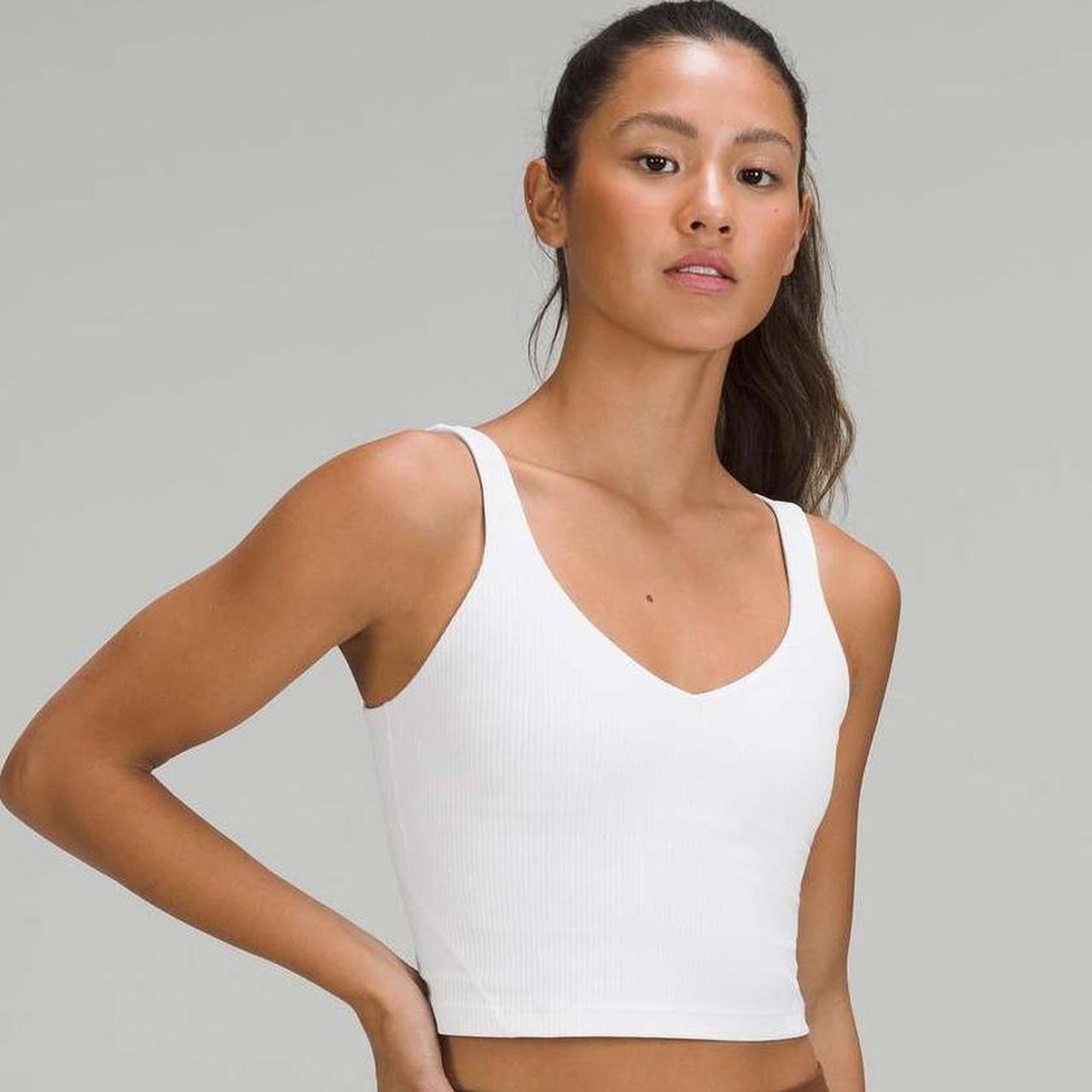 lululemon align tank in white slightly stained as... - Depop