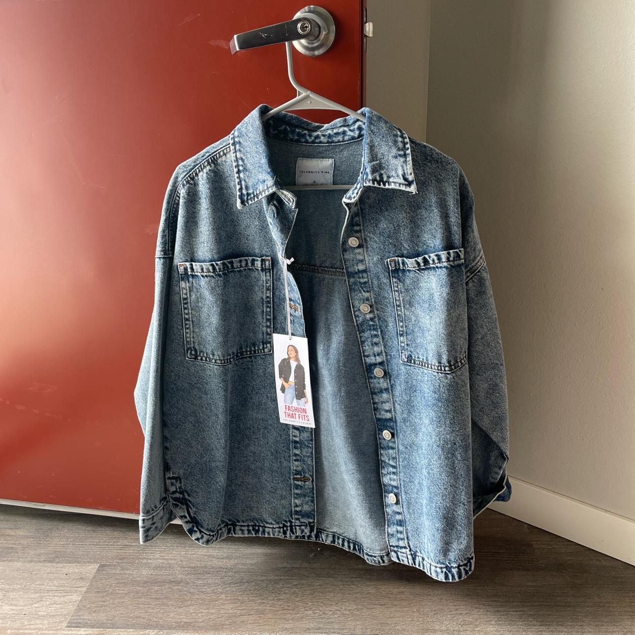 Jean shacket new with tags. Has a little stretch in... - Depop