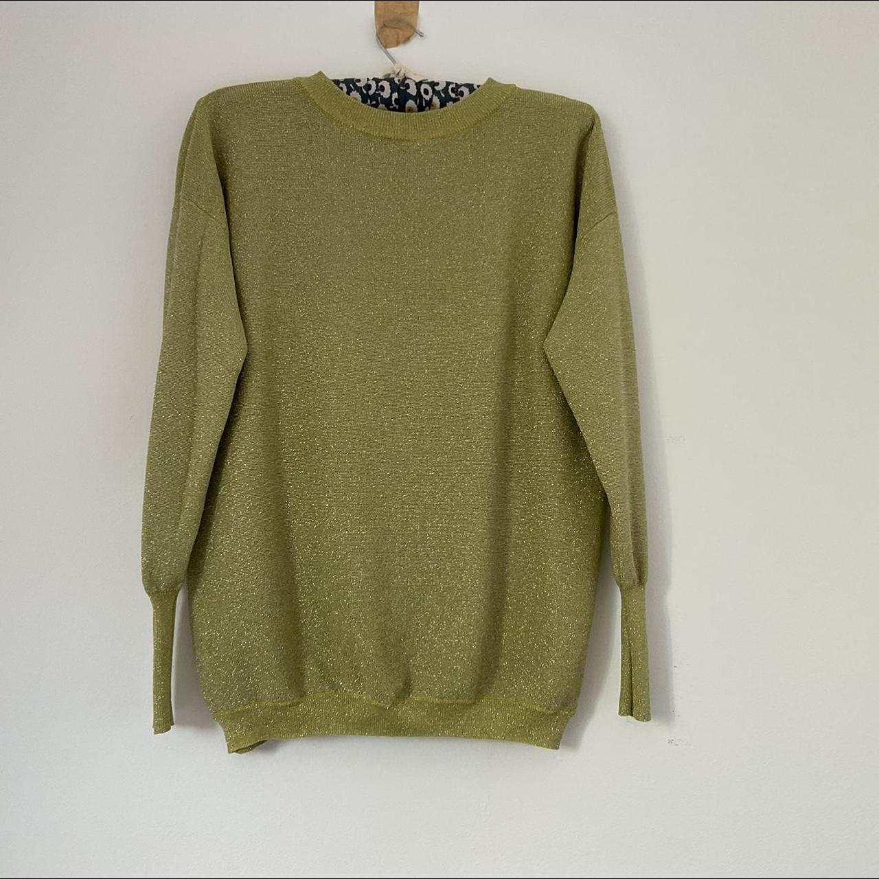 FINERY gold metallic jumper U.K. size 10, very... - Depop