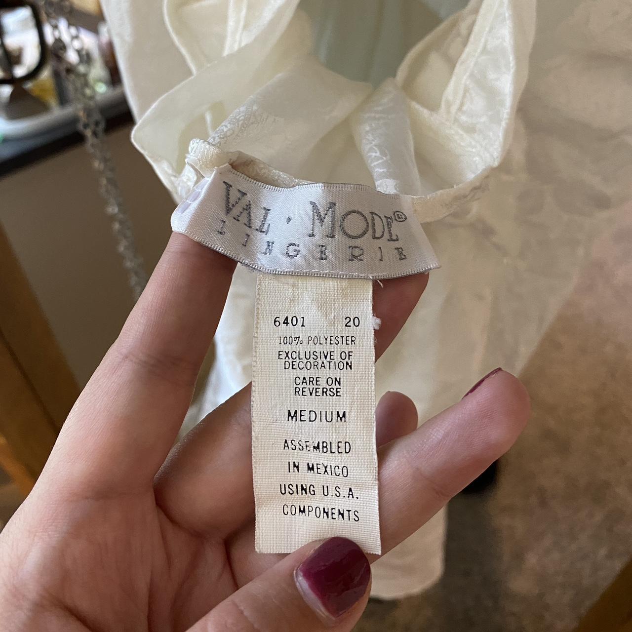 Val Mode Lingerie White Slip Dress Lace Vintage... - Depop