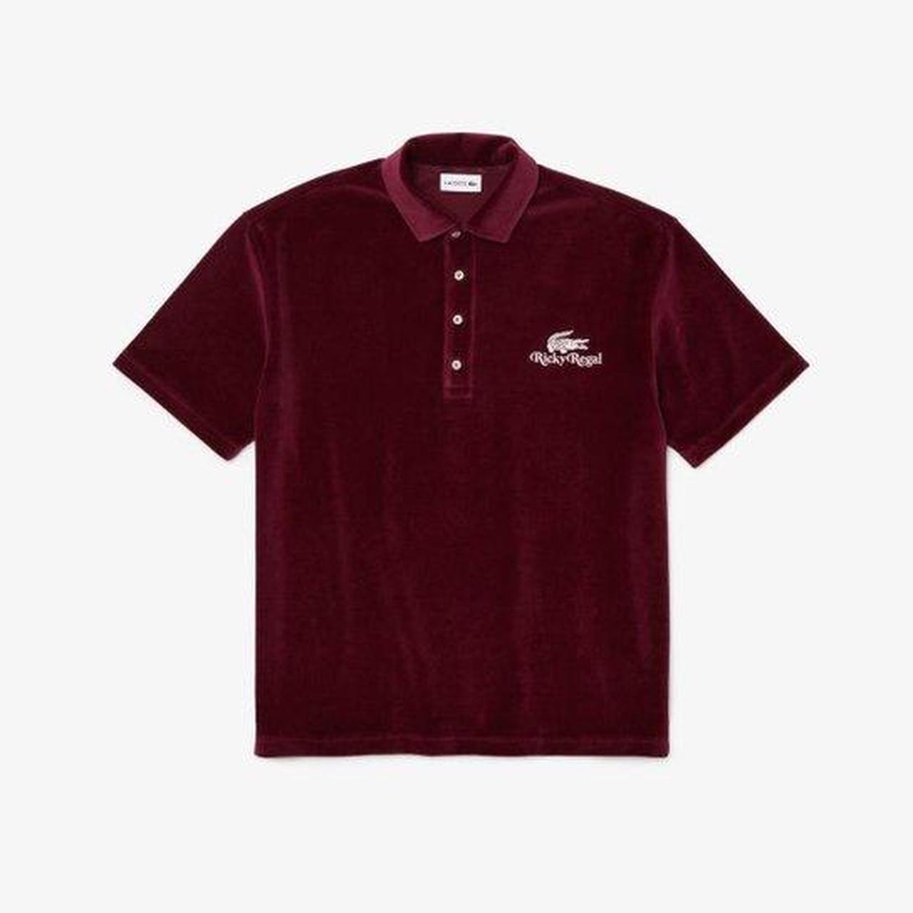 LACOSTE X RICKY REGAL Relaxed Fit Velvet Polo... - Depop