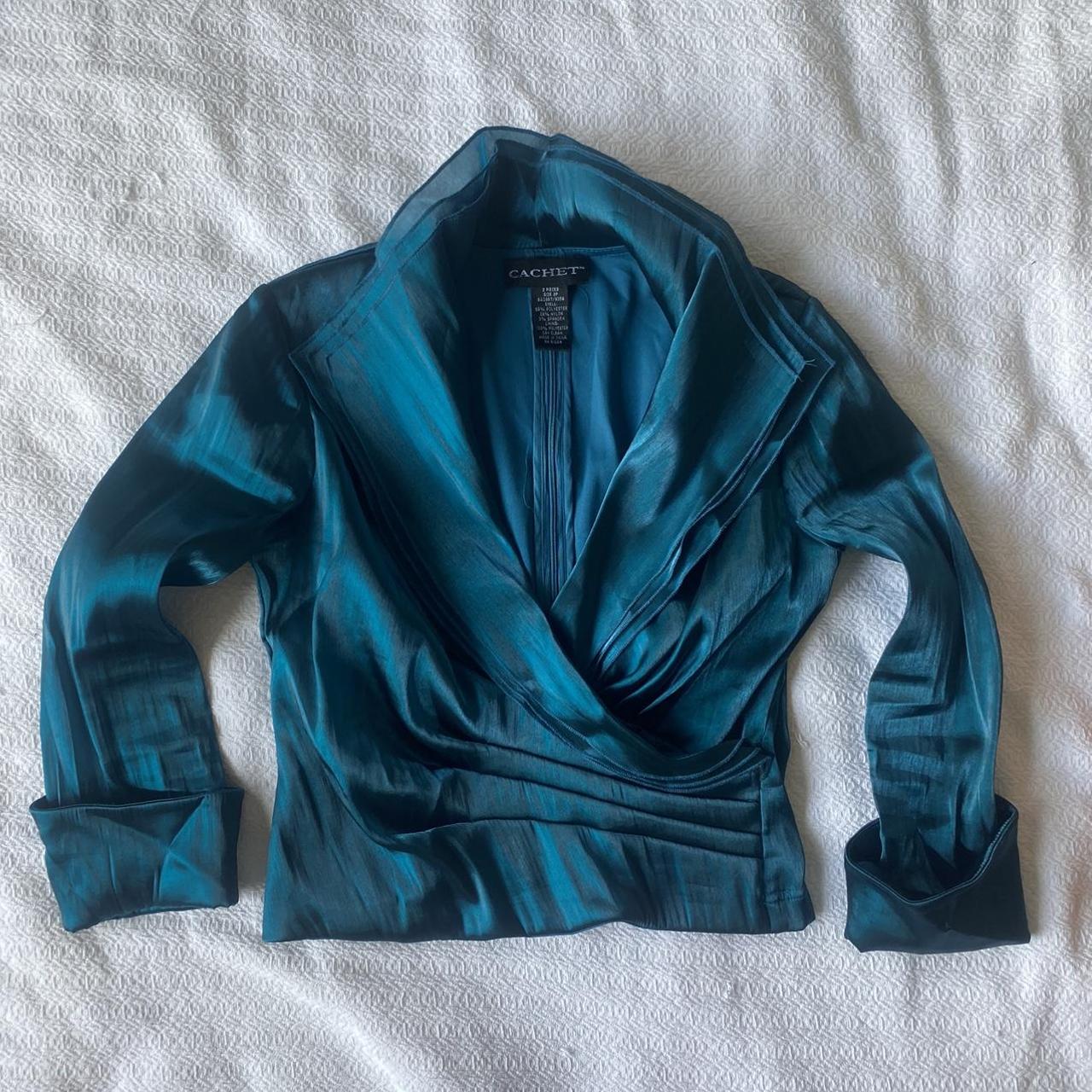 Vintage Mermaid blouse, very elegant Zip on back... - Depop