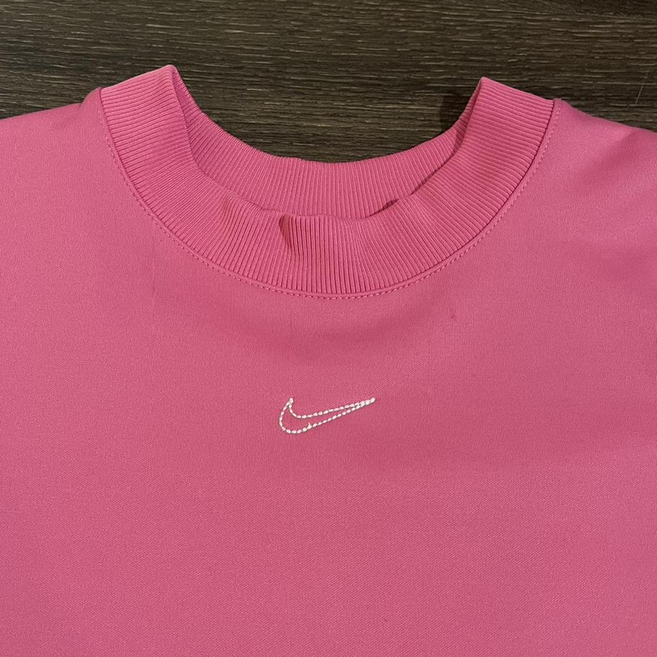 Hot pink Nike crew neck Cute embroidered Nike logo... - Depop