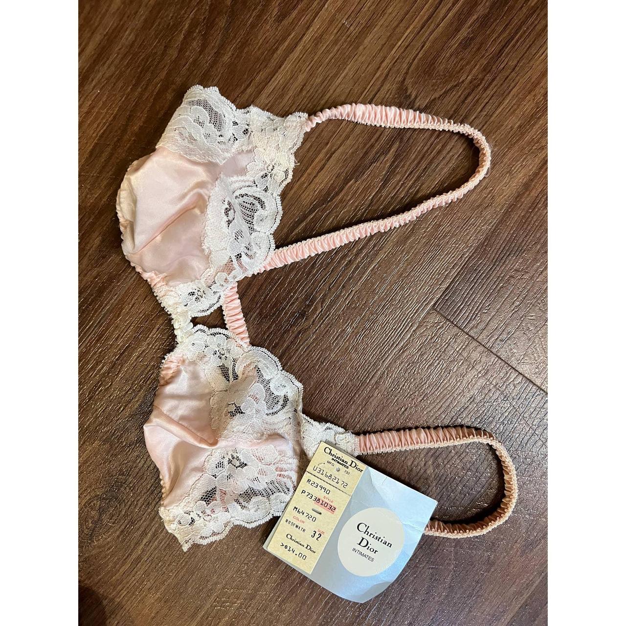 Christian Dior Women's Pink Bra | Depop