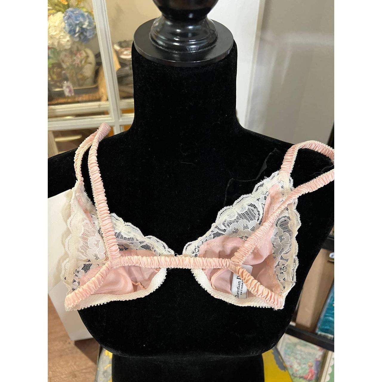 Christian Dior Women's Pink Bra | Depop