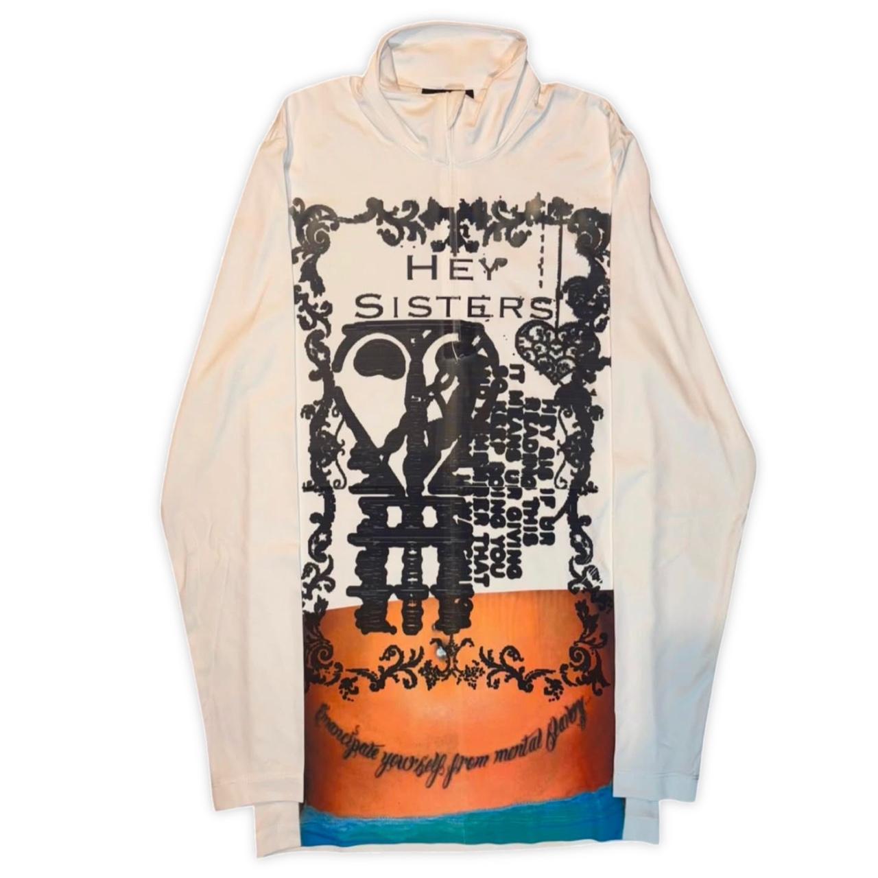 Heyyy Sisters long sleeve quarterzip women’s top... | Depop