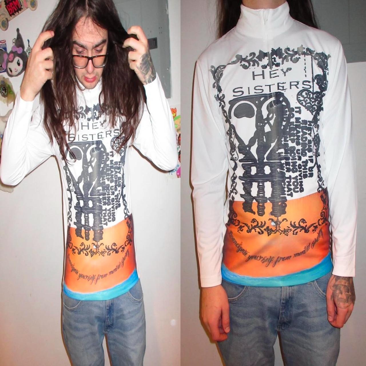 Heyyy Sisters long sleeve quarterzip women’s top... | Depop