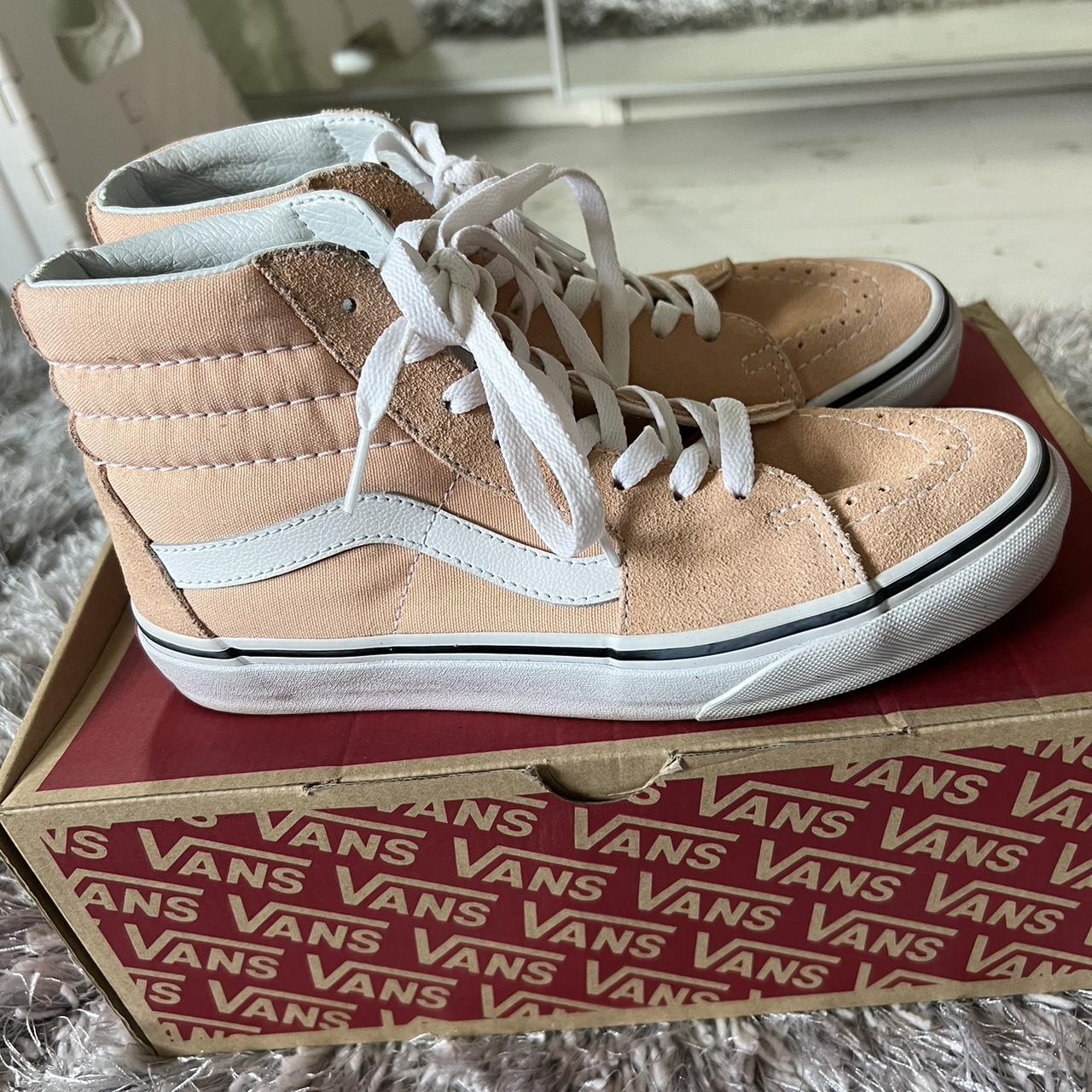 Unisex vans Colour - bleached apricot Size 4.5... - Depop