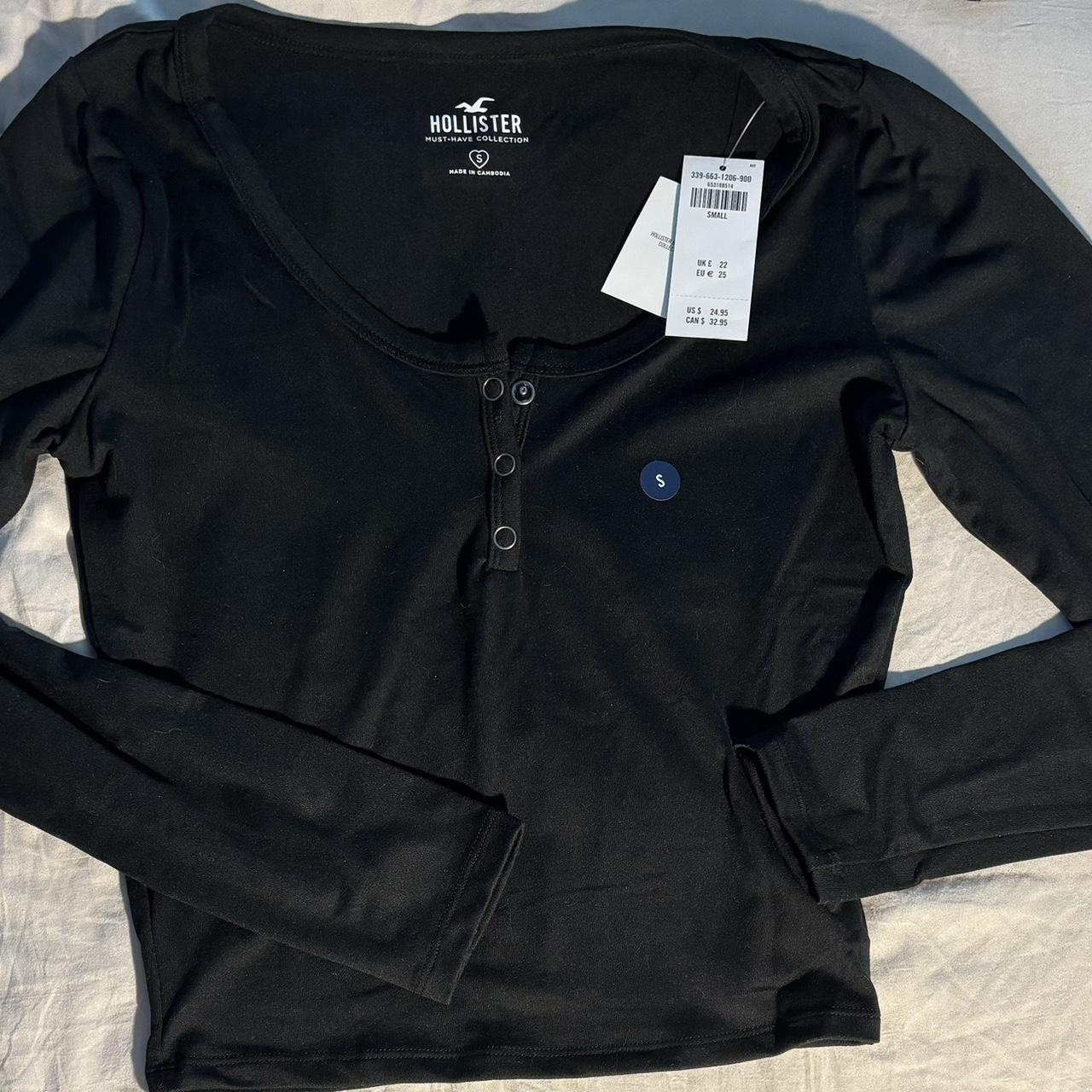 NWT Hollister long sleeve Black size small Offers... - Depop