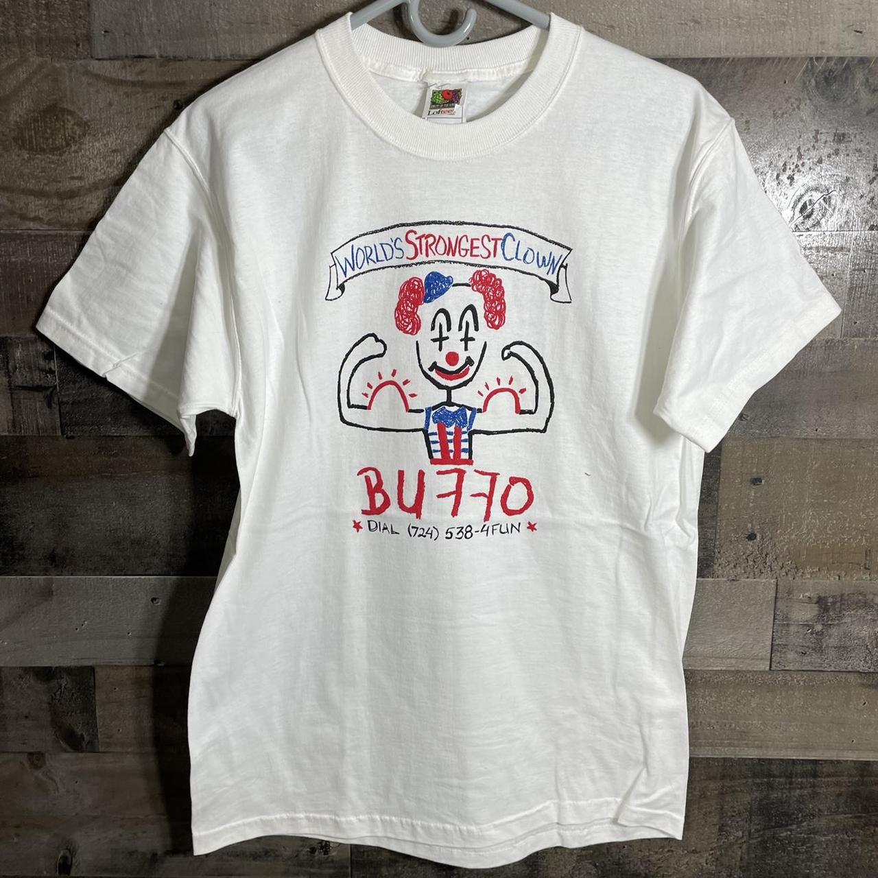 Vintage 90s white BUFFO worlds strongest clown... - Depop