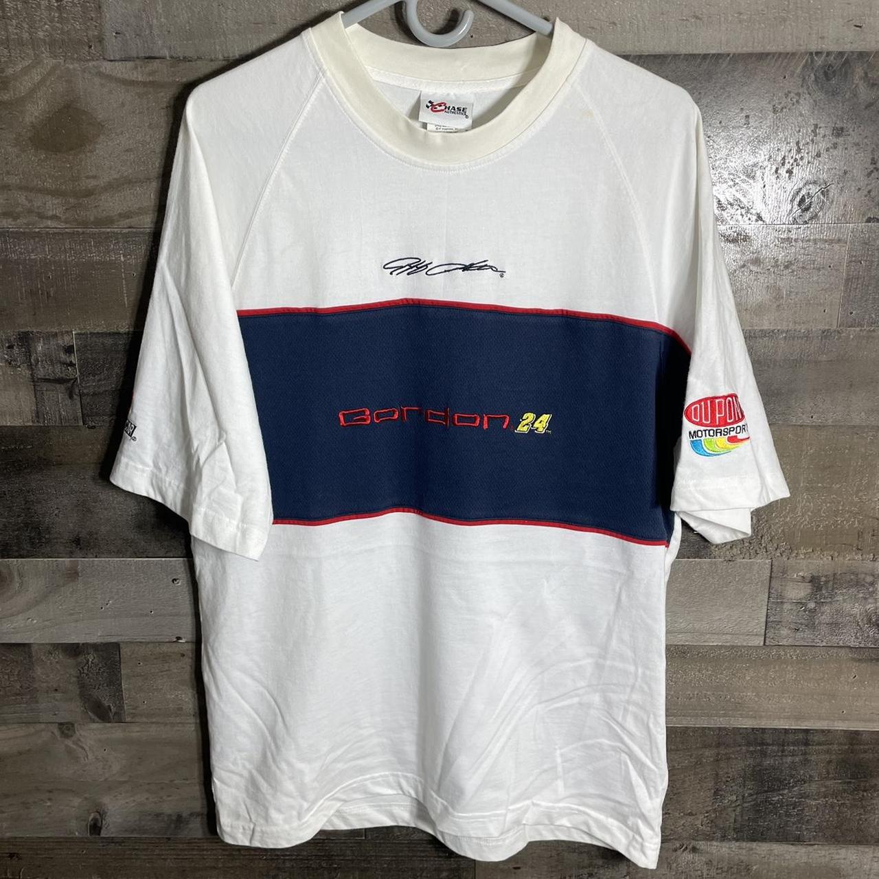 Vintage 2000s white JEFF GORDON all embroidered... - Depop