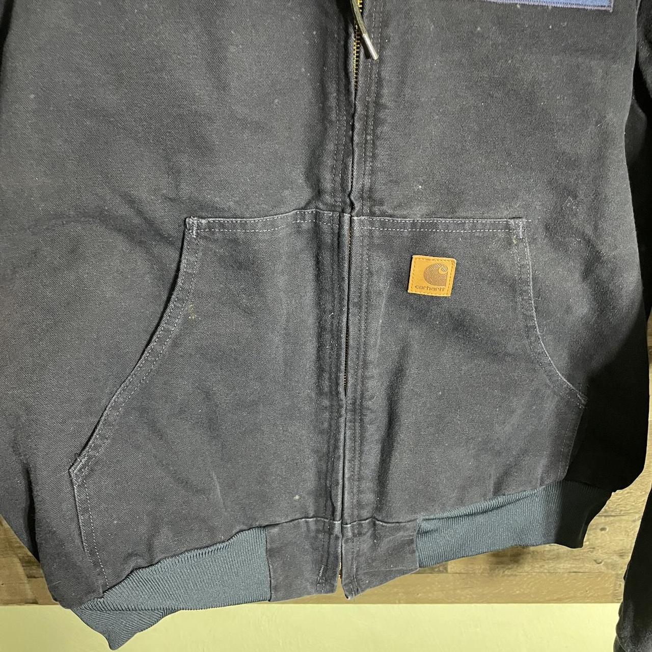vintage navy blue CARHARTT jacket brand new with... - Depop
