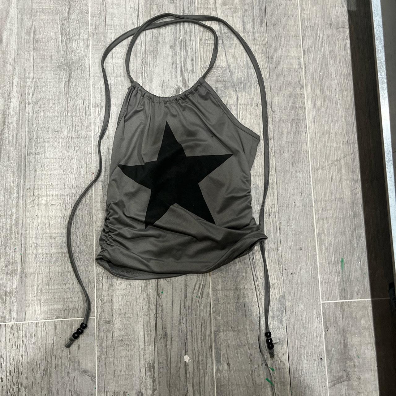 Gray star- halter top - Depop