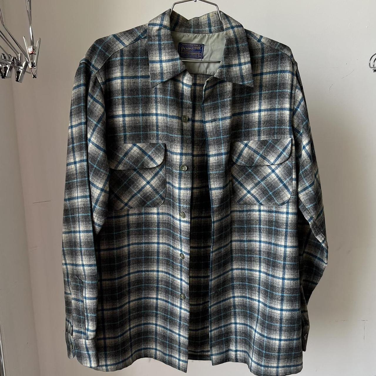 Vintage Pendleton Wool Plaid Flannel No flaws Mens... - Depop
