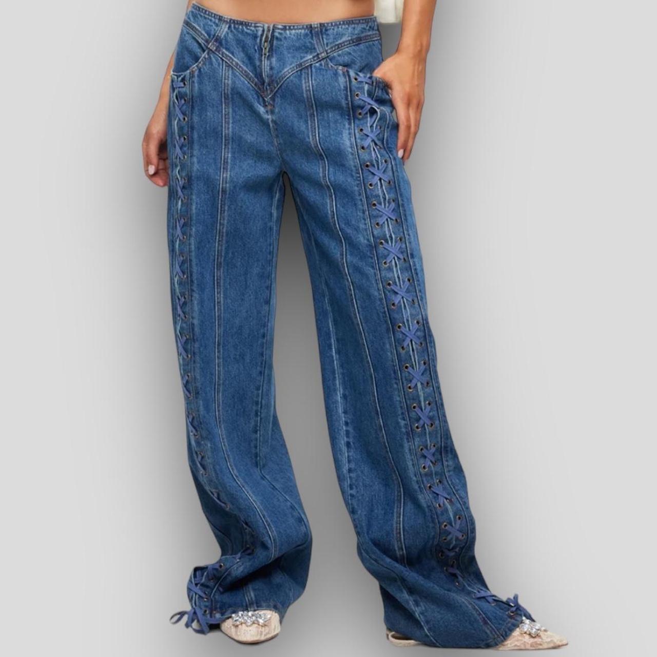 Brand: Lioness Style: Daydream Tie Up Jeans Colour:... - Depop