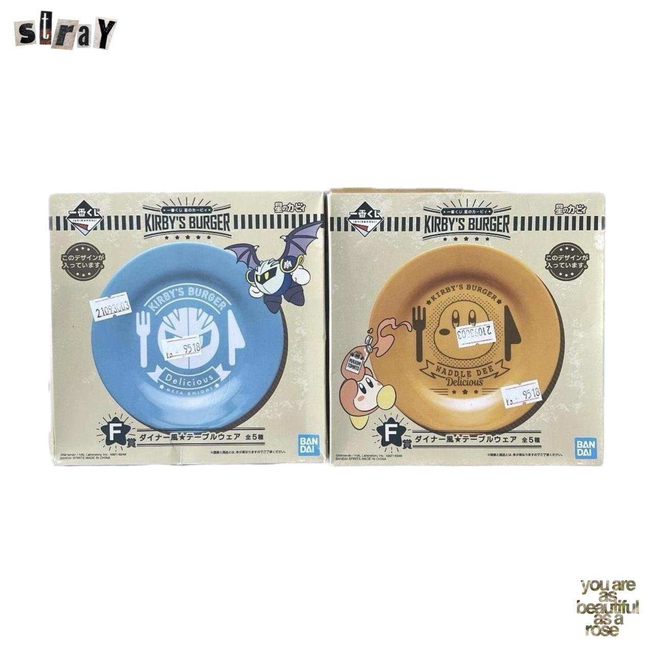Kirby plates from Kirby’s burger kuji prize F Brand... - Depop