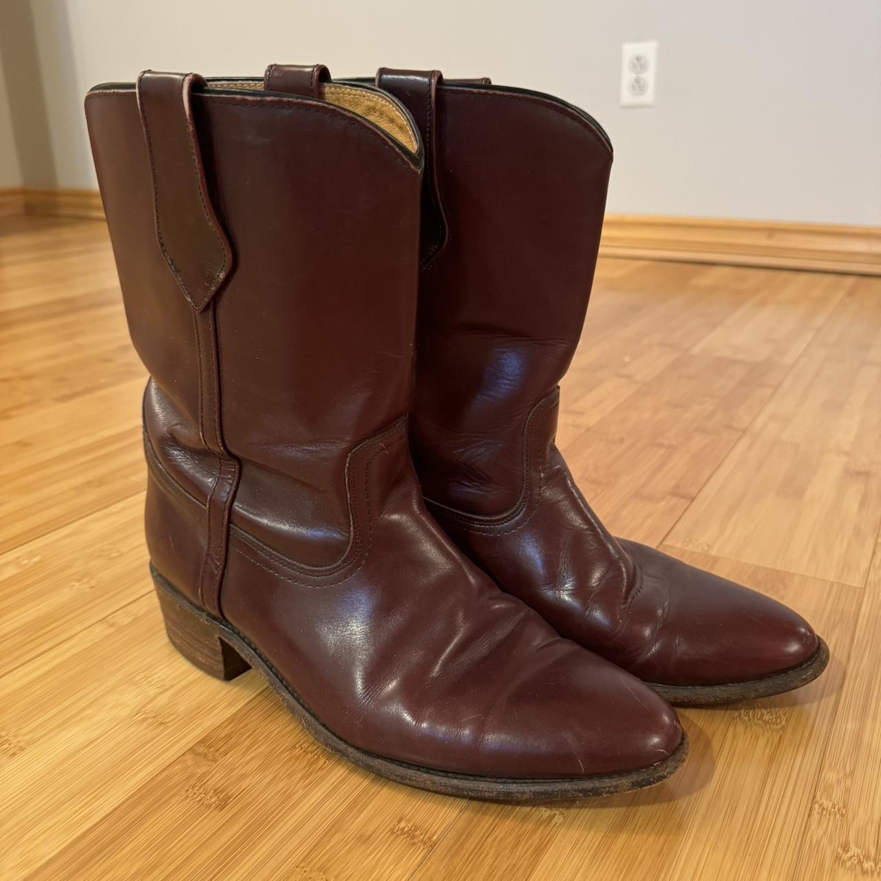 FRYE leather roper / cowboy boots Brand:... - Depop