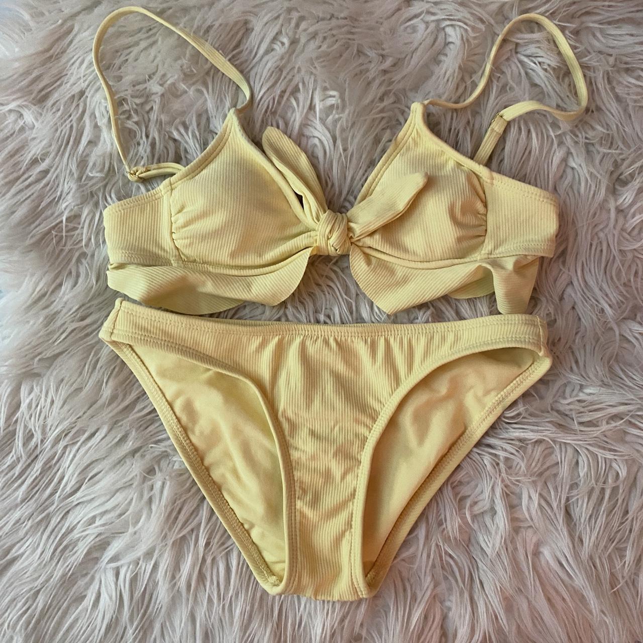 Xhilaration Women's Yellow Bikinis-and-tankini-sets | Depop