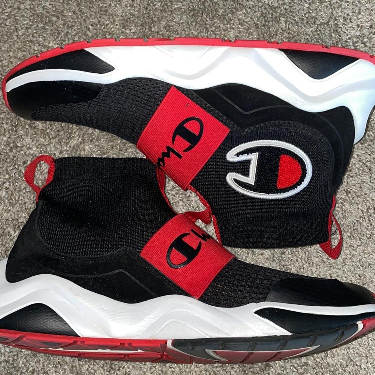 Womens 8 Champion Rally Pro- Black/Red/White -... - Depop