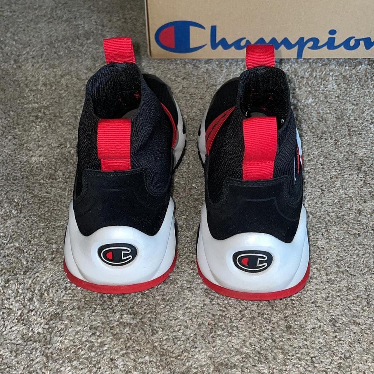 Womens 8 Champion Rally Pro- Black/Red/White -... - Depop