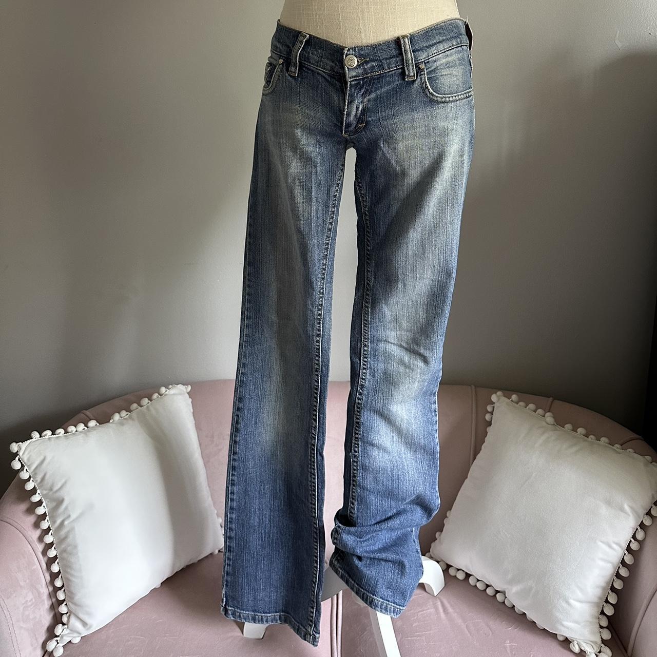 Versace Women's Blue Jeans | Depop