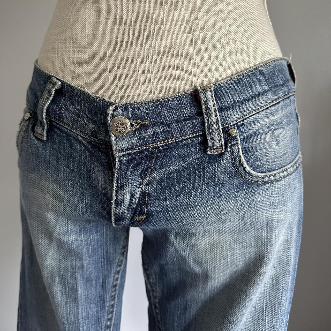 Versace Women's Blue Jeans | Depop