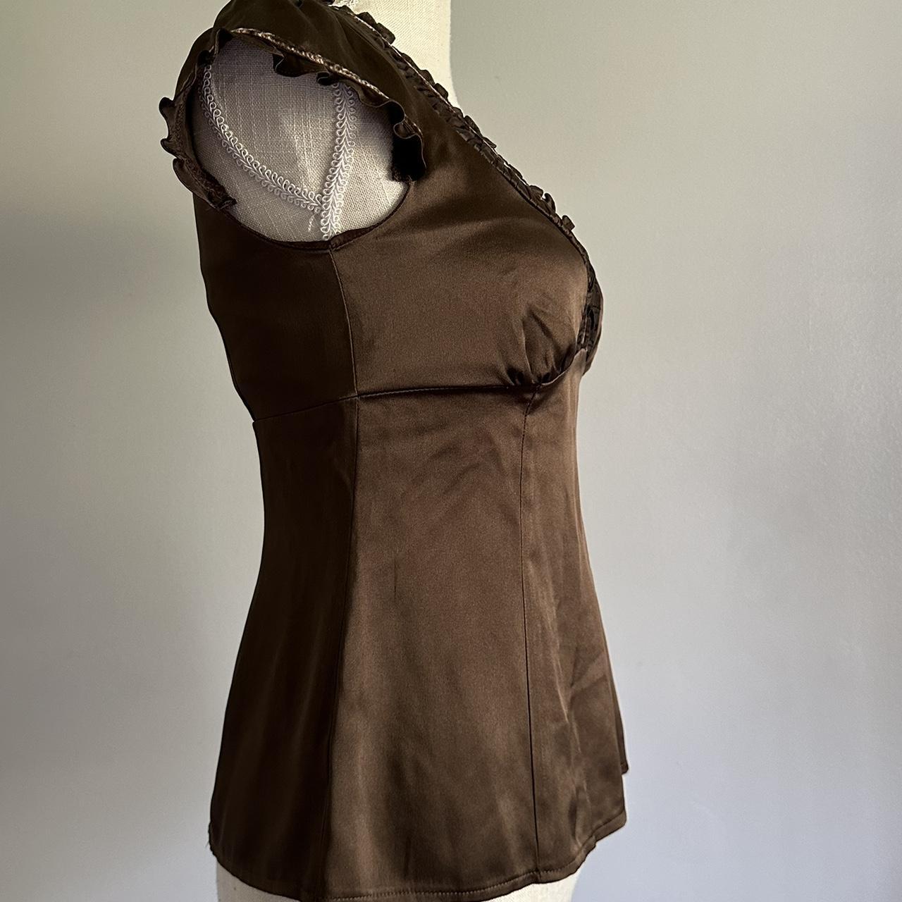 Nanette Lepore Women's Brown Blouse | Depop