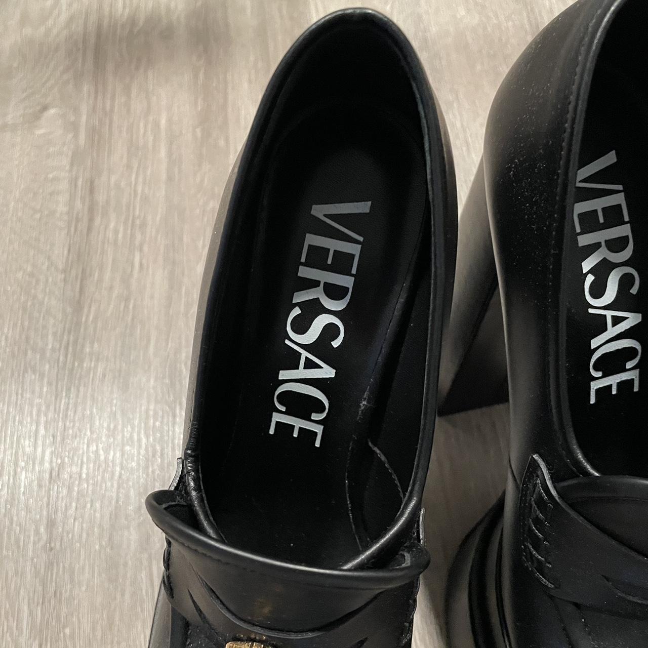 Versace Aevitas leather platform loafer pumps. Size... - Depop