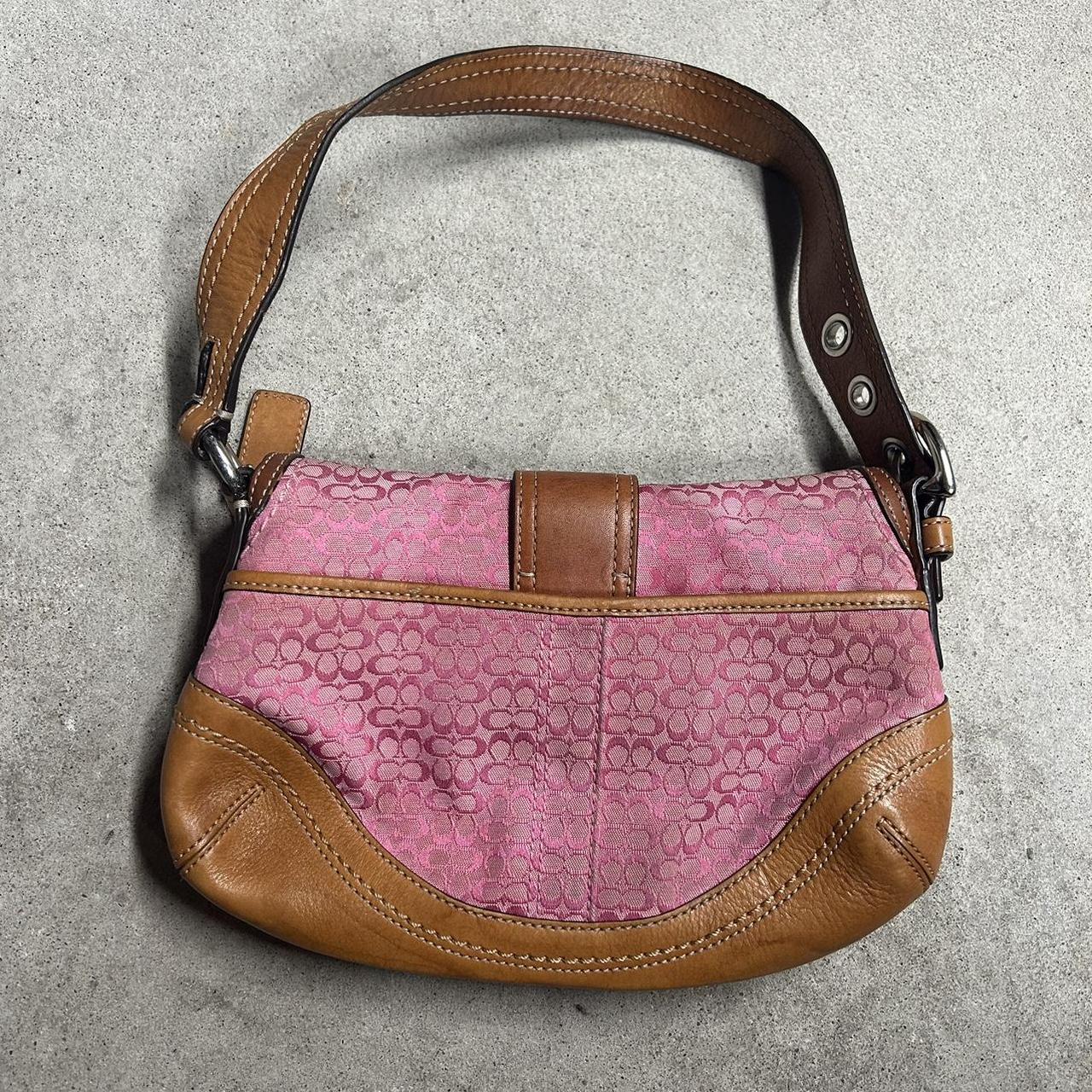 Y2K Coach Pink Signature Soho Mini Monogram Canvas... - Depop