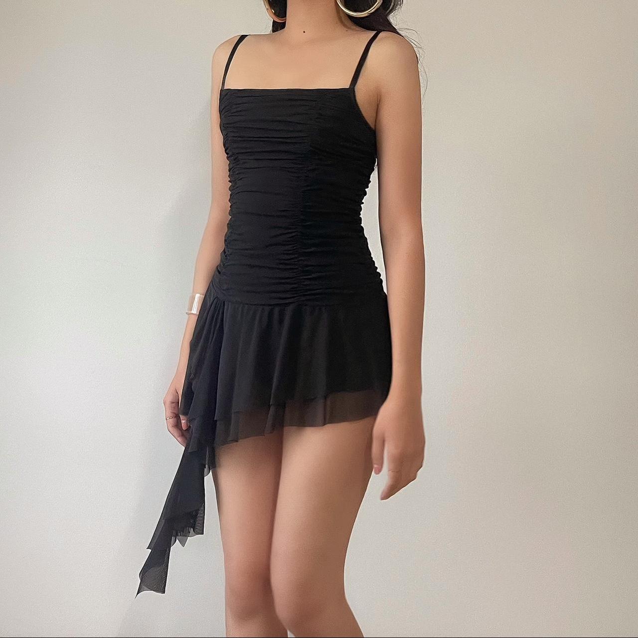 Rare! vintage VS black mesh mini dress size S fits... - Depop
