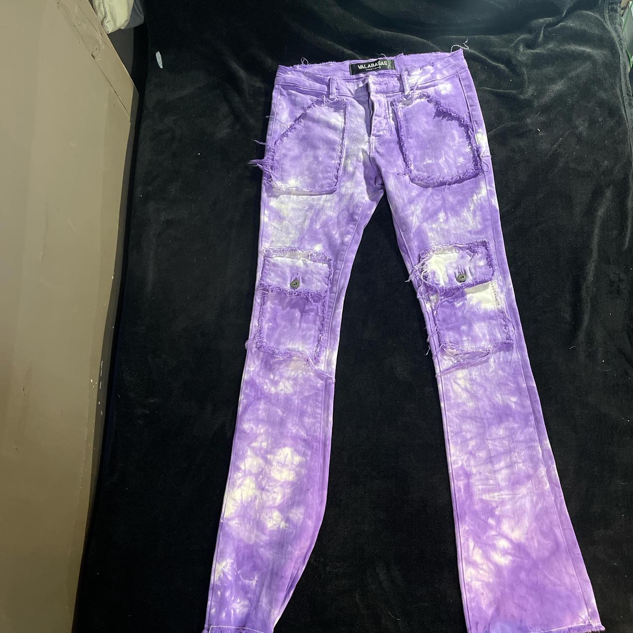 Purple acid wash jeans, from valabasas, they’re... | Depop