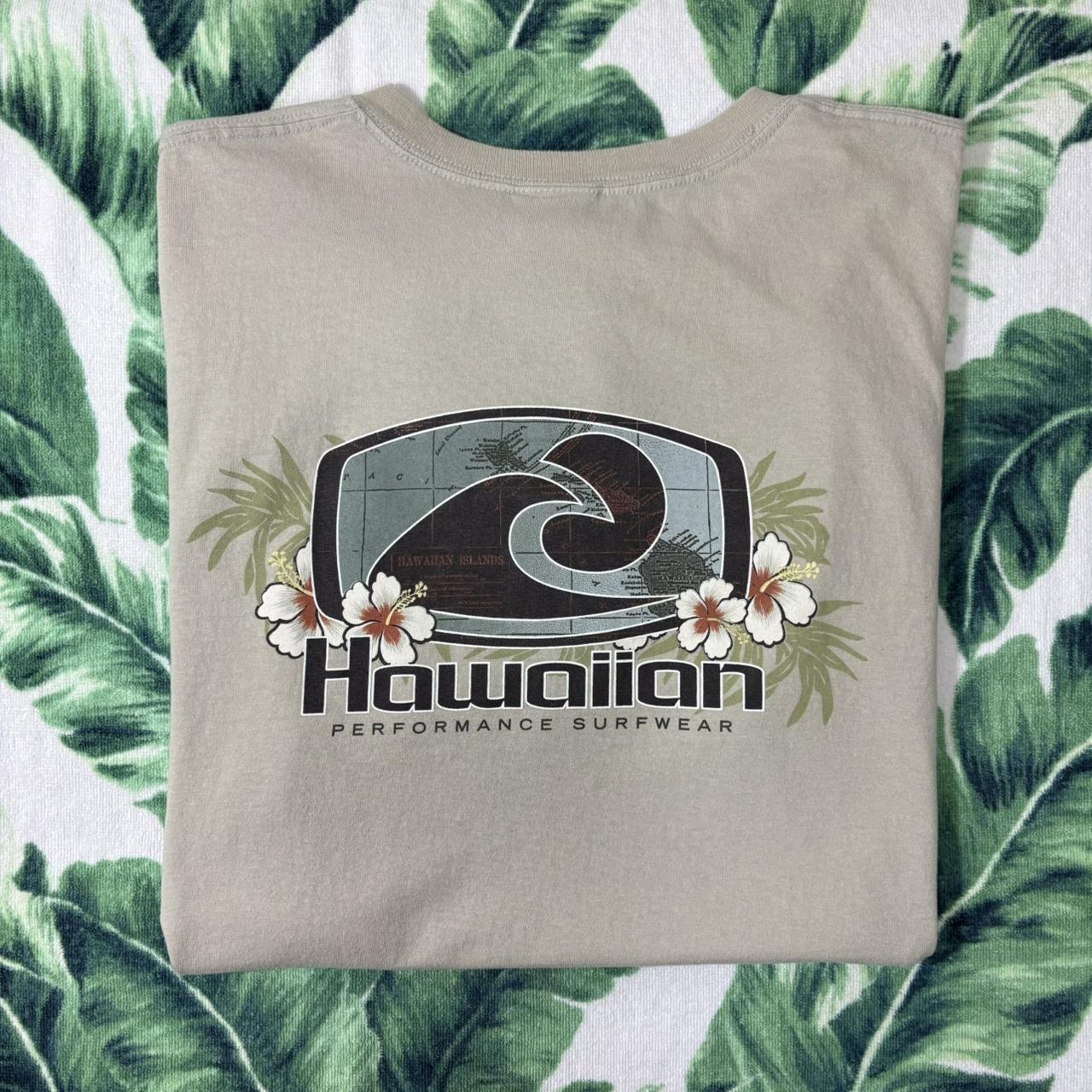 Vintage 90s / Y2K Hawaiian Surfwear T Shirt free... - Depop