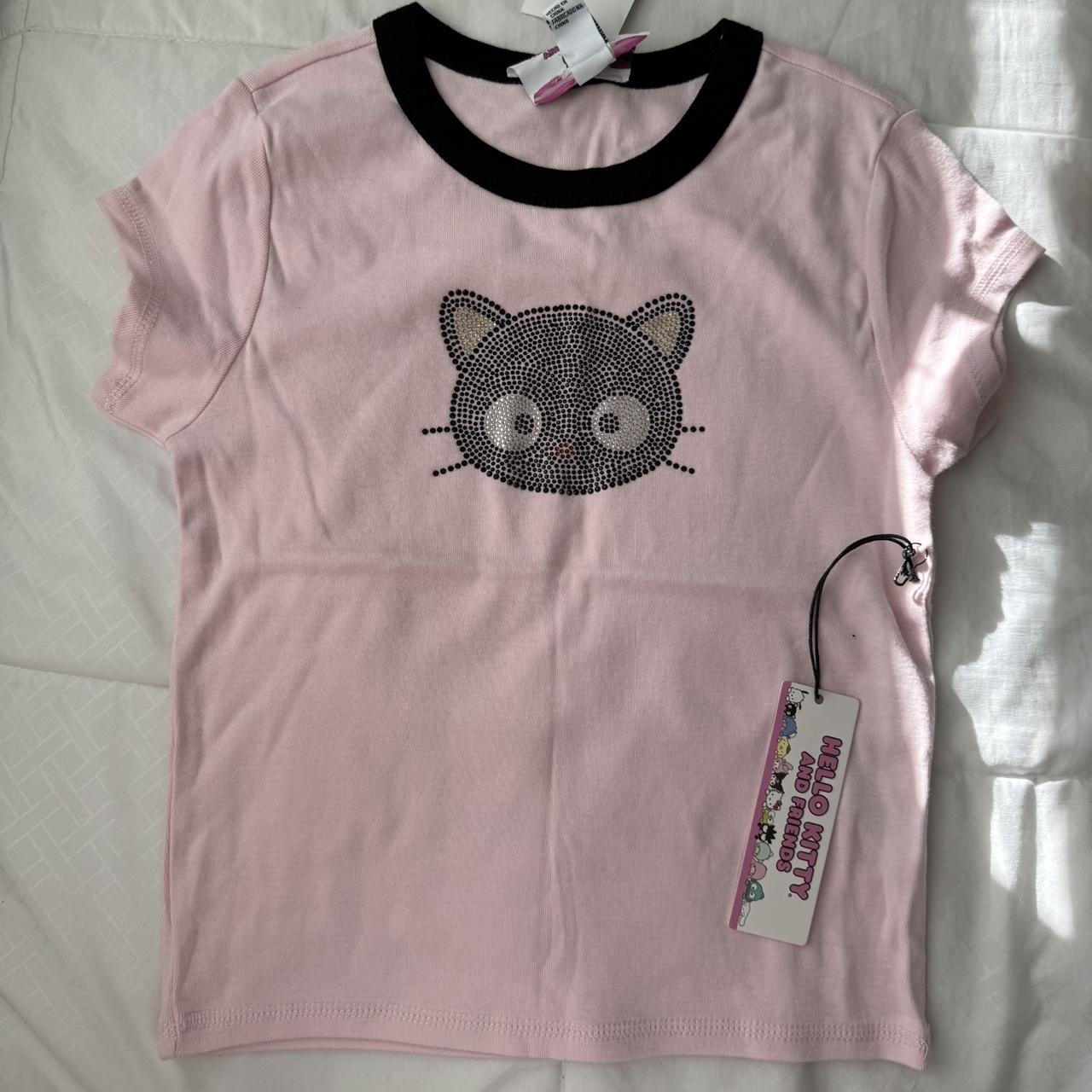 chococat hello kitty sanrio pink tee!! super cute... - Depop