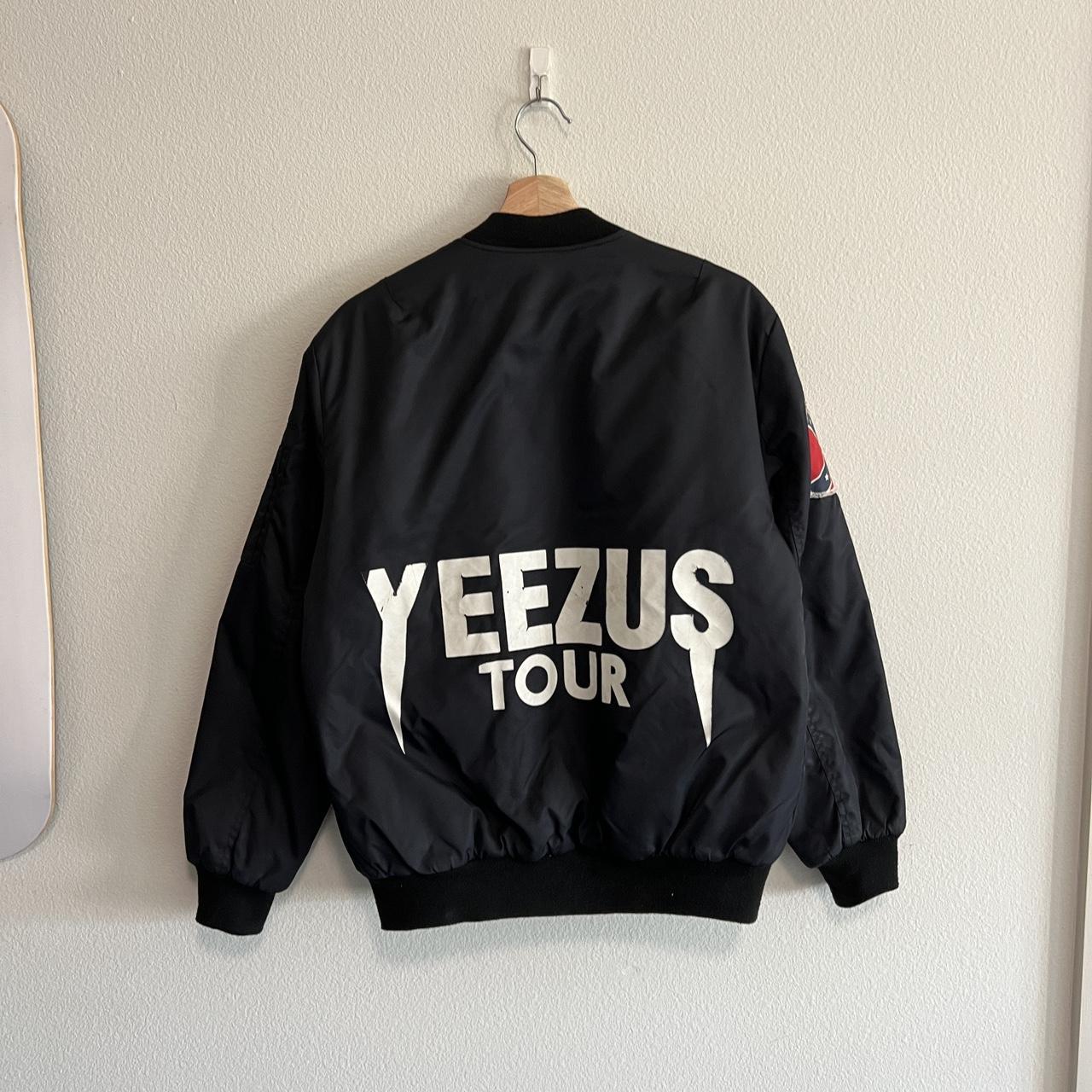 vintage yeezus tour bomber jacket this was supposed... - Depop